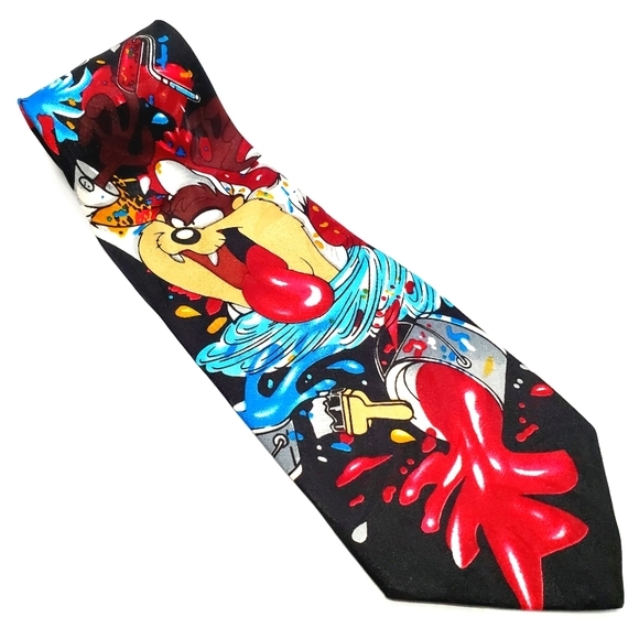 Warner Bros. | Accessories | Looney Tunes Necktie Multicolor Tasmanian ...